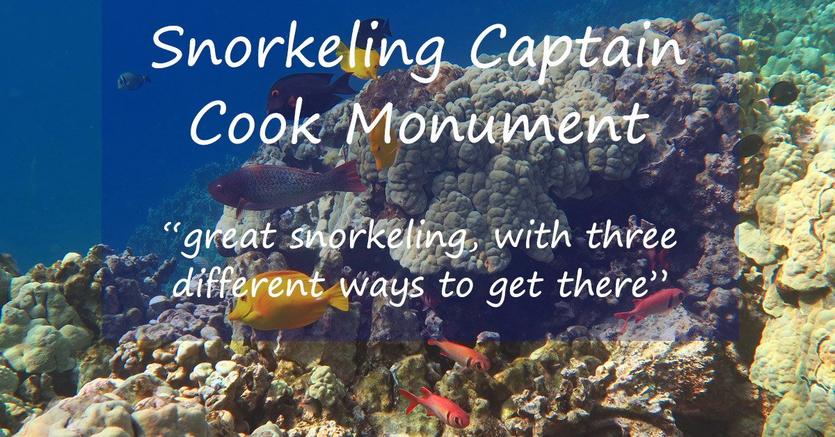 Snorkeling Captain Cook Monument - By Hike, Kayak, Boat Tour